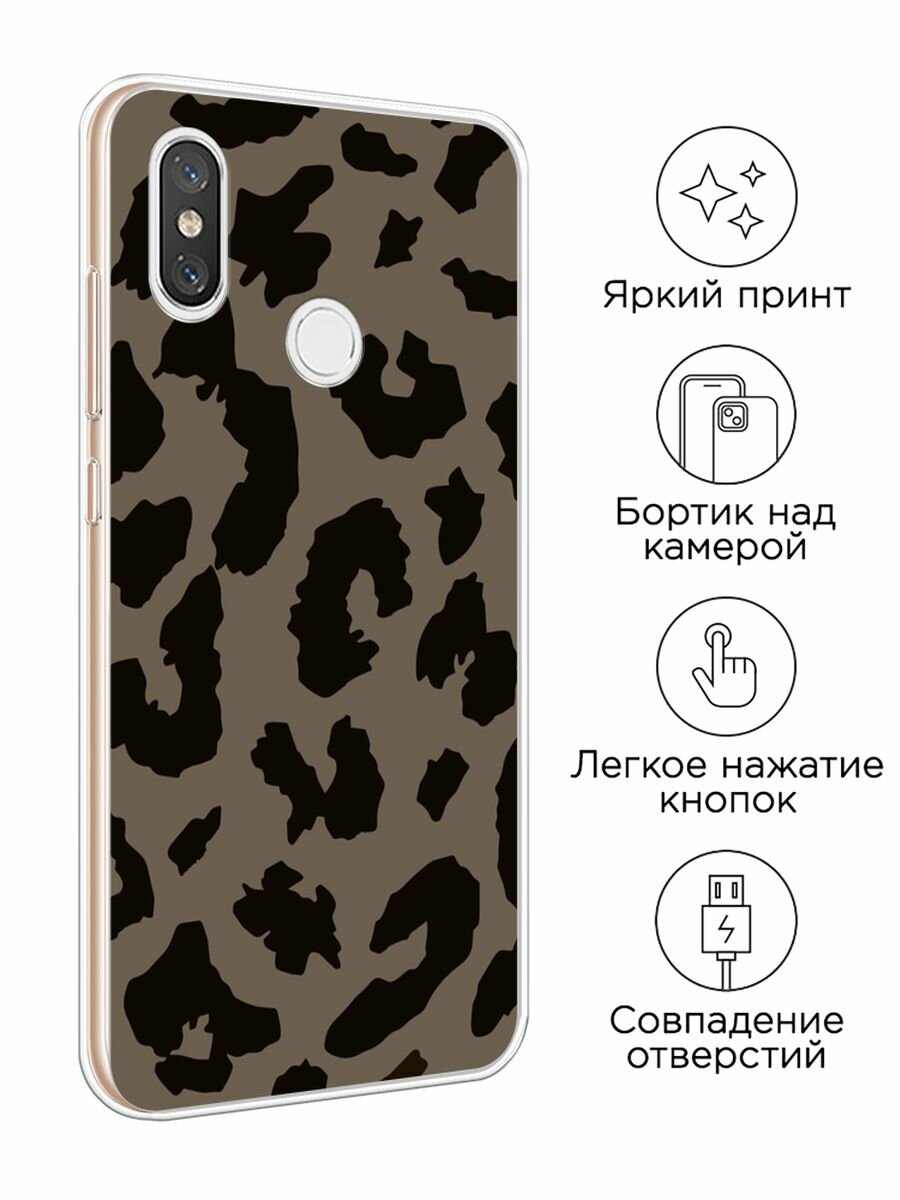 Чехол на Xiaomi Mi 8 / Сяоми Ми 8 с принтом "Леопардовые пятна паттерн 1" — фото 1