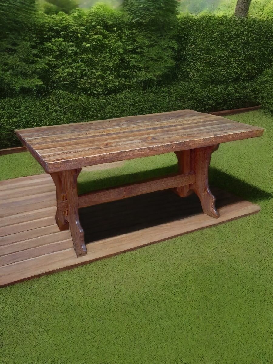 Стол обеденный Ирбея №3, 120х85 см. натуральное дерево, массив сосны