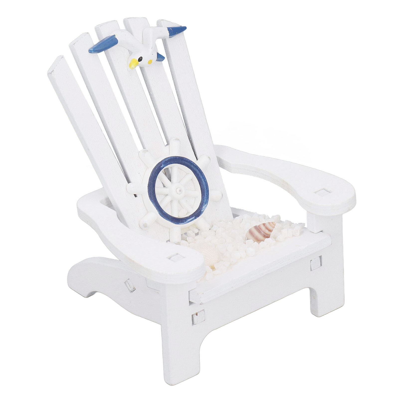 Мини-пляжное кресло-украшение из натуральной сосны, прочный деревянный стул в морском стиле Адирондак для домашнего офиса, отеля, декора