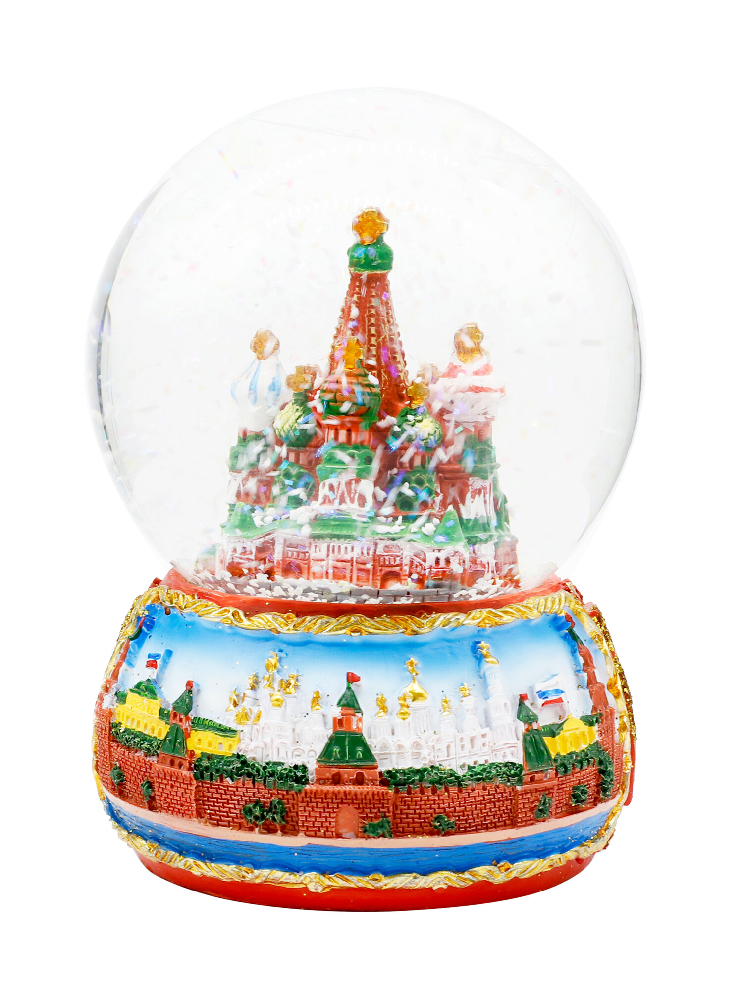 Снежный шар Москва красный, диаметр шара 45 мм, стекло, полистоун.