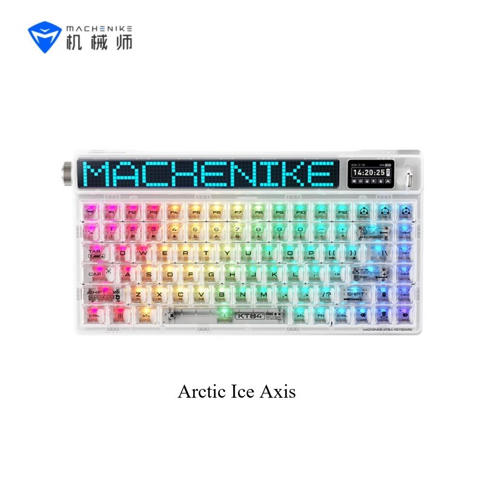 Machenike KT84 Трехрежимная Механическая Клавиатура Со Светодиодной Подсветкой С Возможностью Горячей Замены