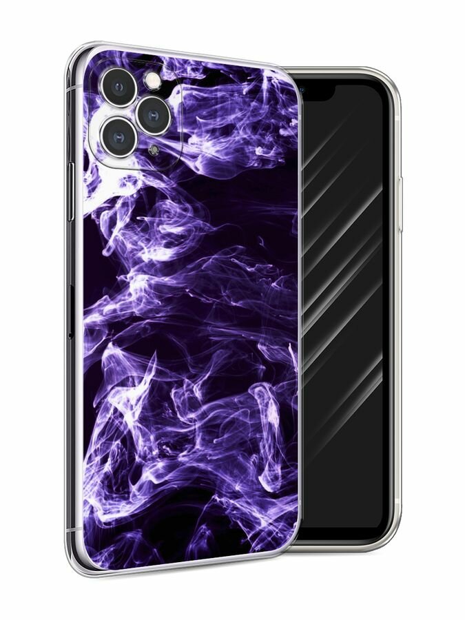 Чехол на Apple iPhone 11 Pro Max / Айфон 11 Про Макс с принтом "Фиолетовый дым"