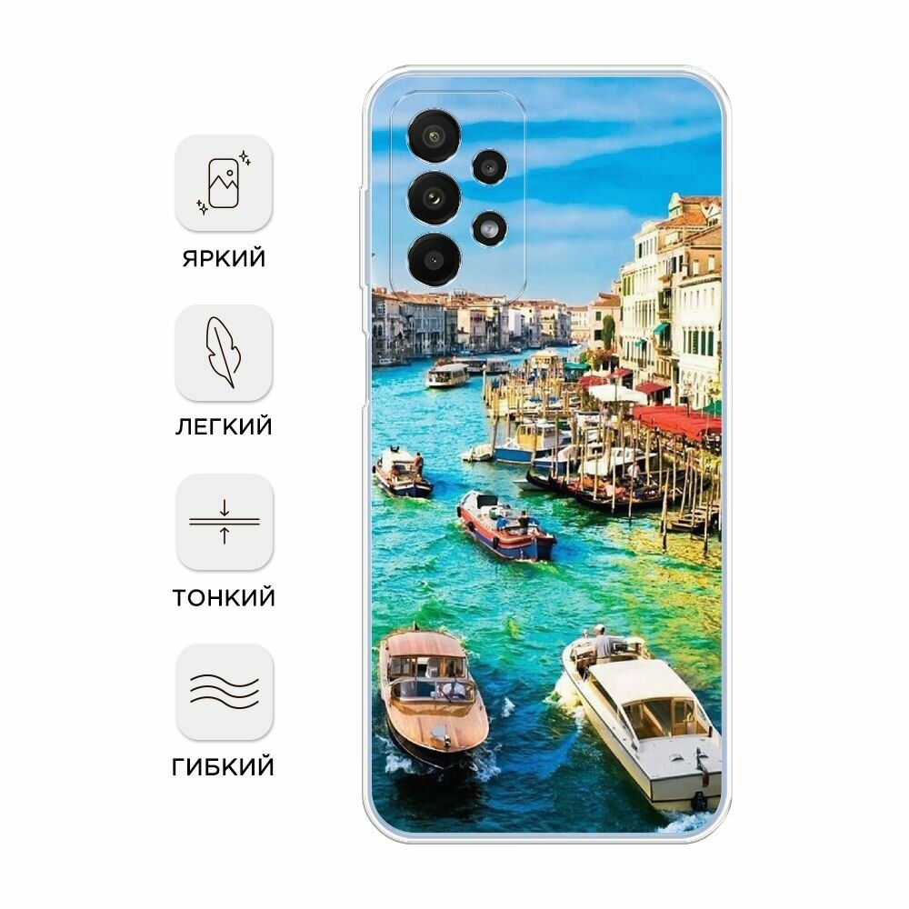 Чехол на Samsung Galaxy A23 / Самсунг Галакси А23 с принтом "Каналы Венеции" — фото 1