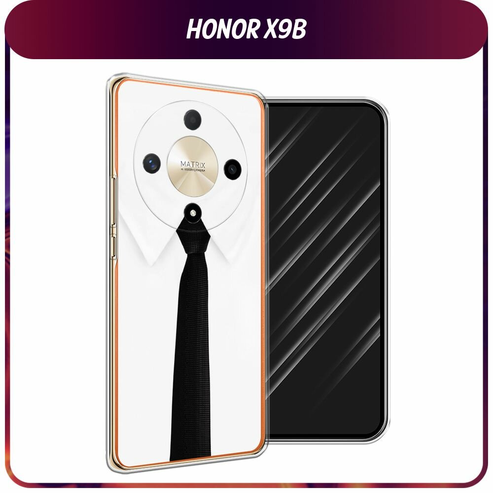 Силиконовый чехол на Honor X9b / Хонор X9B с принтом "Галстук"