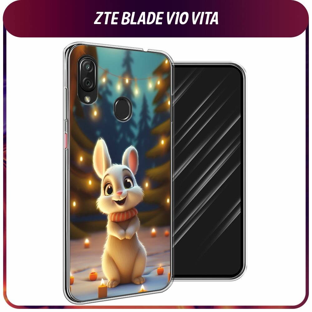 Чехол на ZTE Blade V10 Vita / ЗТЕ Блейд V10 Вита с принтом "Кролик среди свечей"