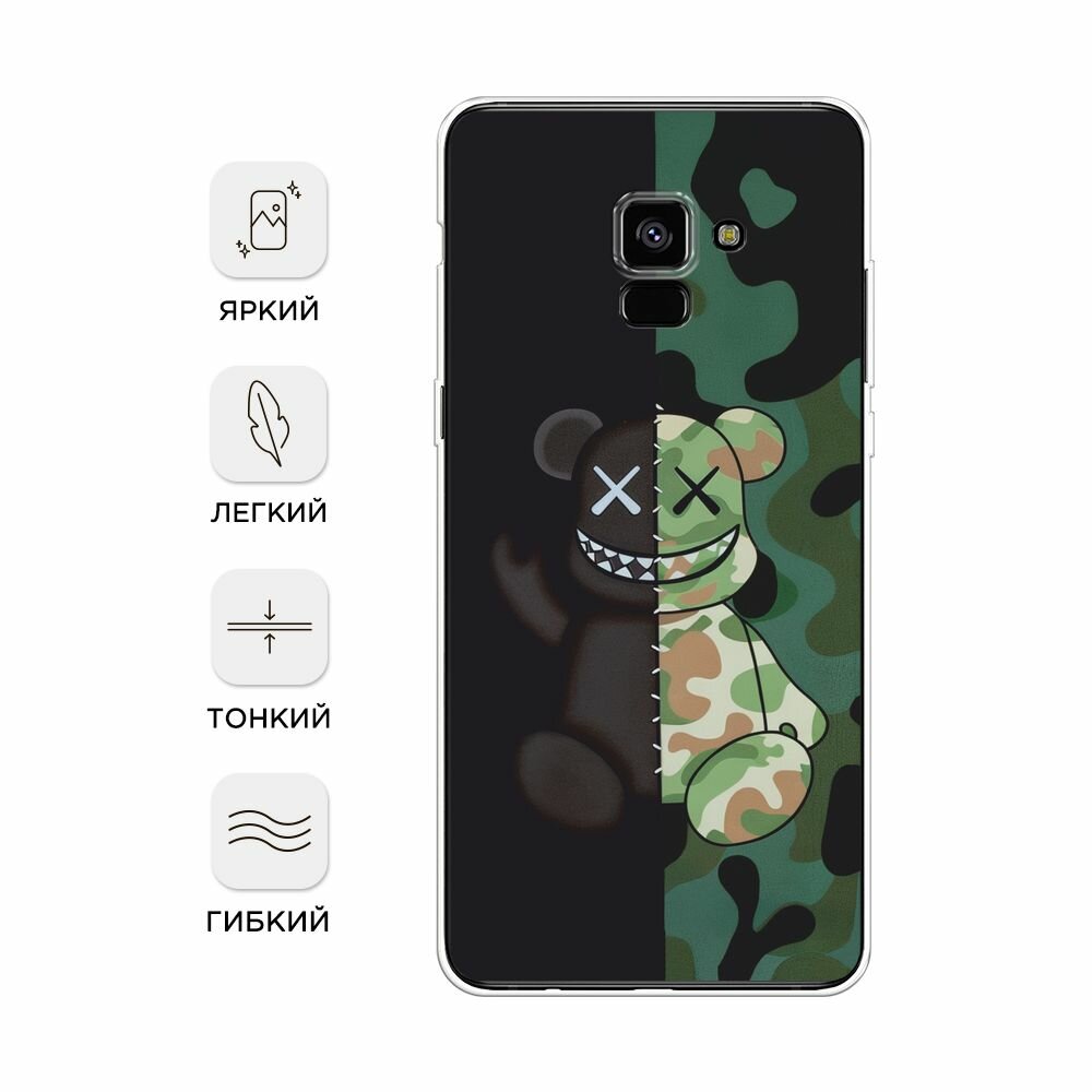 Чехол на Samsung Galaxy A8 + / Самсунг Галакси А8 Плюс 2018 с принтом "KAWS 23 февраля 1" — фото 1