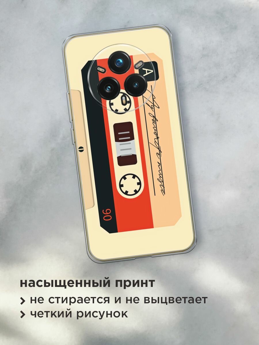 Чехол на Realme 14 Pro+ / Реалми 14 Про+ с принтом "Бежевая кассета" — фото 1