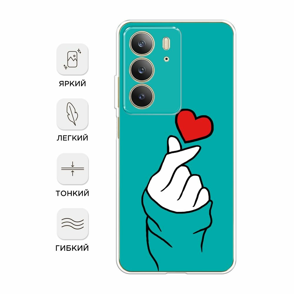 Чехол на Realme C75 4G / Реалми C75 4G с принтом "Маленькое сердечко" — фото 1