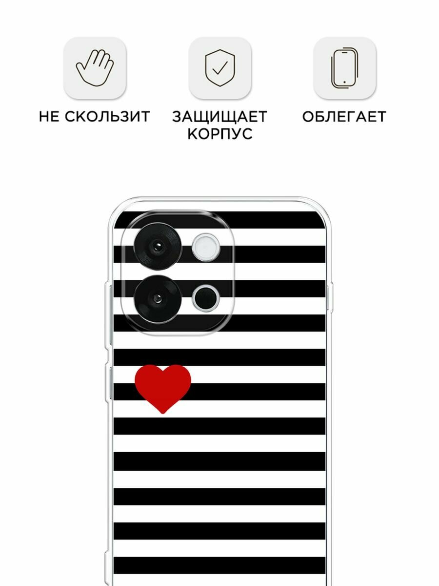 Чехол на OnePlus 13T / Ван Плас 13Т с принтом "Красное сердце" — фото 1