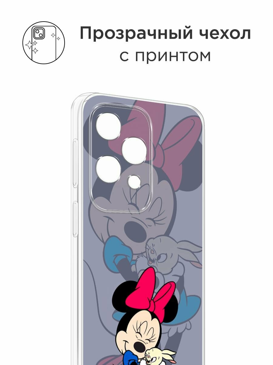 Силиконовый чехол на Honor X6c / Хонор X6c с принтом "Минни с кроликом" — фото 1