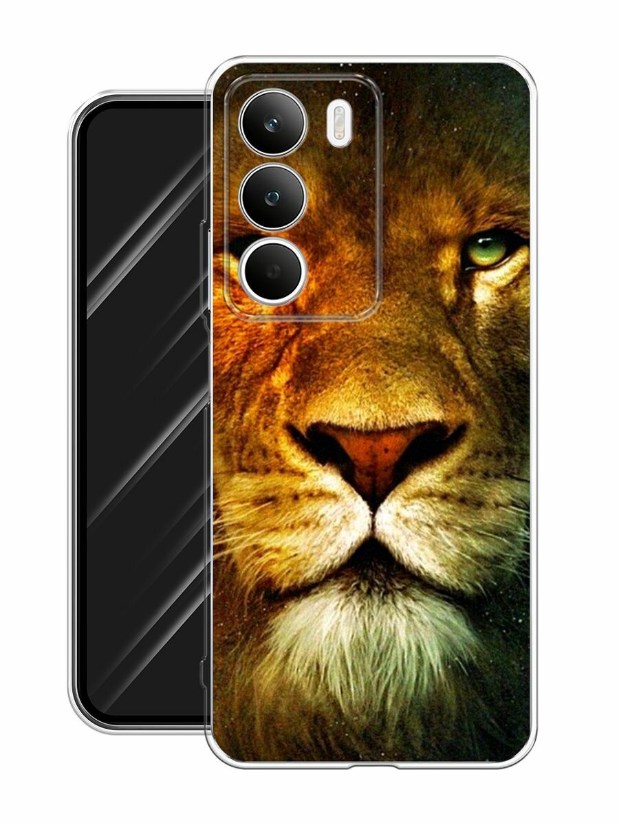 Силиконовый чехол на Realme C71/P3 Lite 4G / Реалми С71/P3 Лайт 4G с принтом "Лев арт 8" — фото 1