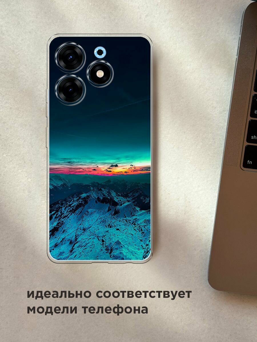 Чехол на Tecno Spark 10 Pro / Текно Спарк 10 Про с принтом "Закат в горах" — фото 1