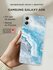 Чехол на Samsung Galaxy A06 / Самсунг Галакси А06 с принтом "Нежно-голубой мрамо...