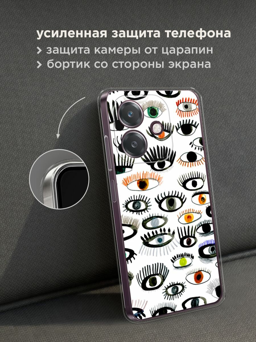 Чехол на Oppo A3/A3x / Оппо А3/A3x с принтом "Глаза акварель" — фото 1
