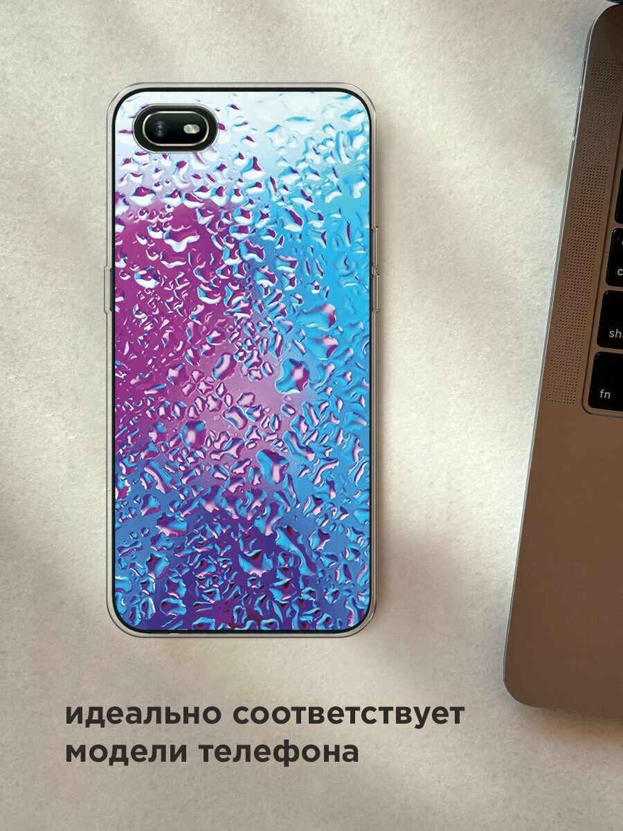 Силиконовый чехол на Oppo A1k / Оппо А1к с принтом "Капли на стекле" — фото 1