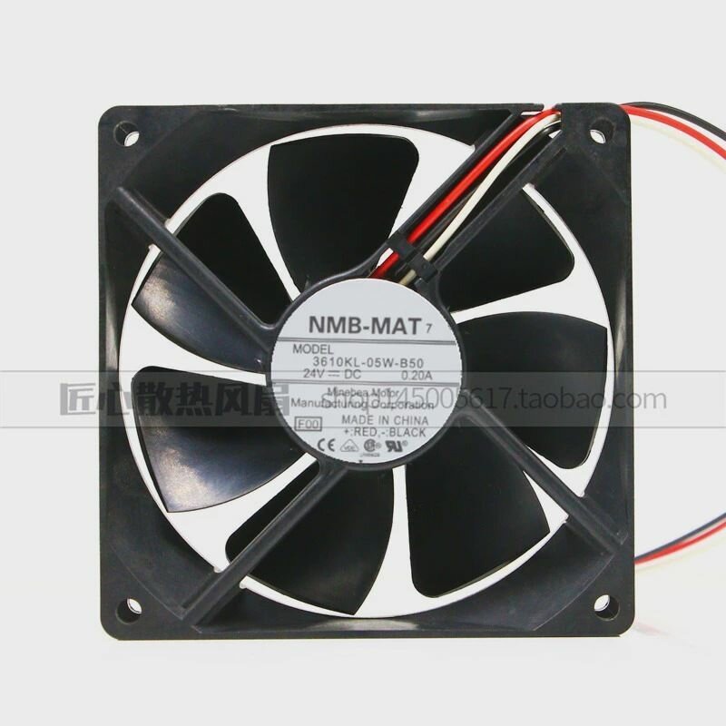 Вентилятор холодильника Whirlpool NMB 3610KL-05W-B50 (92x92x25мм, 24 Вольта, 0,2А)