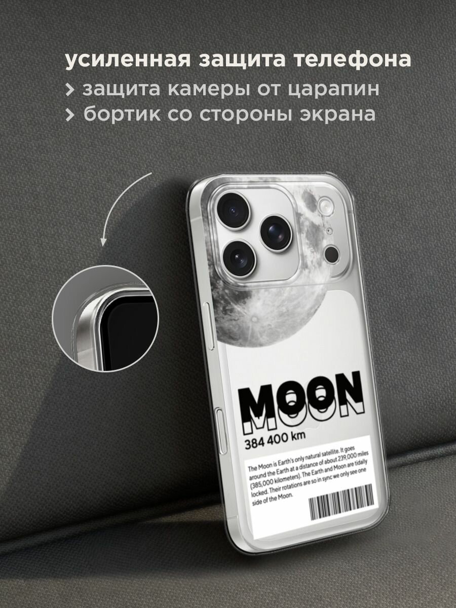 Чехол на Apple iPhone 17 Pro / Айфон 17 Про с принтом "О луне", прозрачный — фото 1