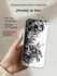 Чехол на Apple iPhone 16 Pro / Айфон 16 Про с принтом "Черно белый узор"