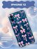 Чехол на Apple iPhone 12/12 Pro / Айфон 12 с принтом "Розовые бантики паттерн"