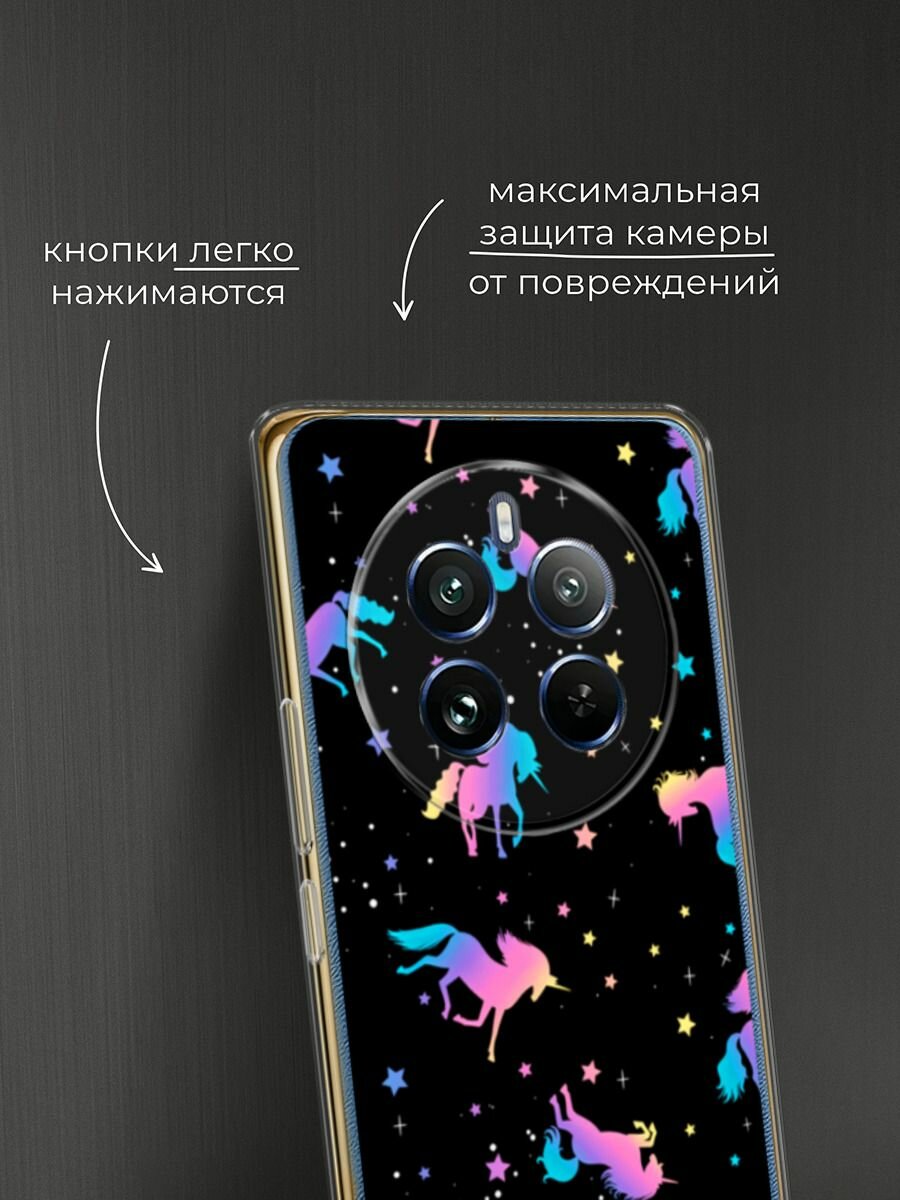 Чехол на Realme 12 Pro / Реалми 12 Про с принтом "Единороги градиент" — фото 1