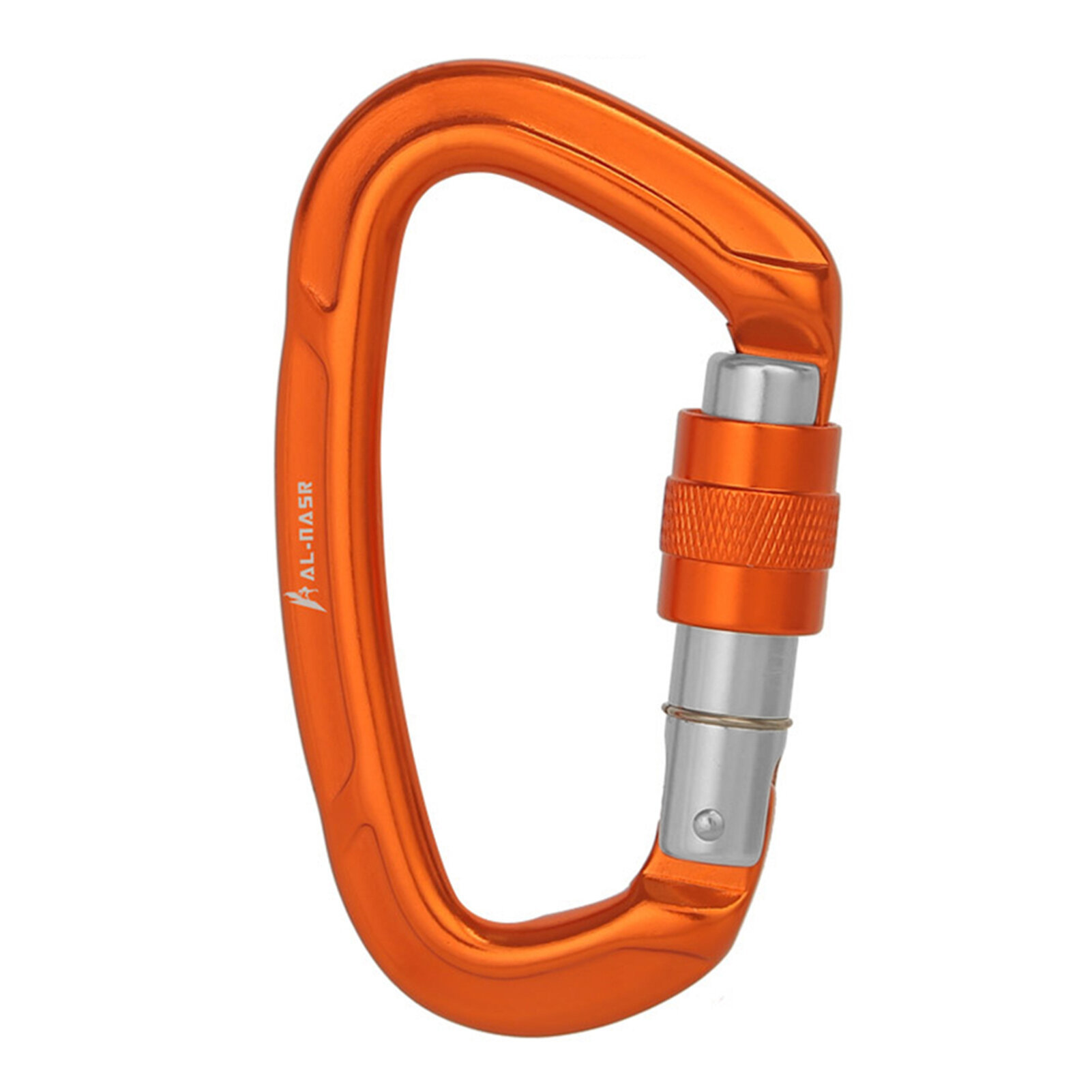 Карабин D-образный с замком 25KN, алюминиевый сплав, грузоподъемный, фурнитура для выживания, цвет: красный/серый/черный/синий/оранжевый, разрывная нагрузка 25KN, раскрытие ворот 1.68 см, размер 10*6 см, вес 63 г, 1 штука