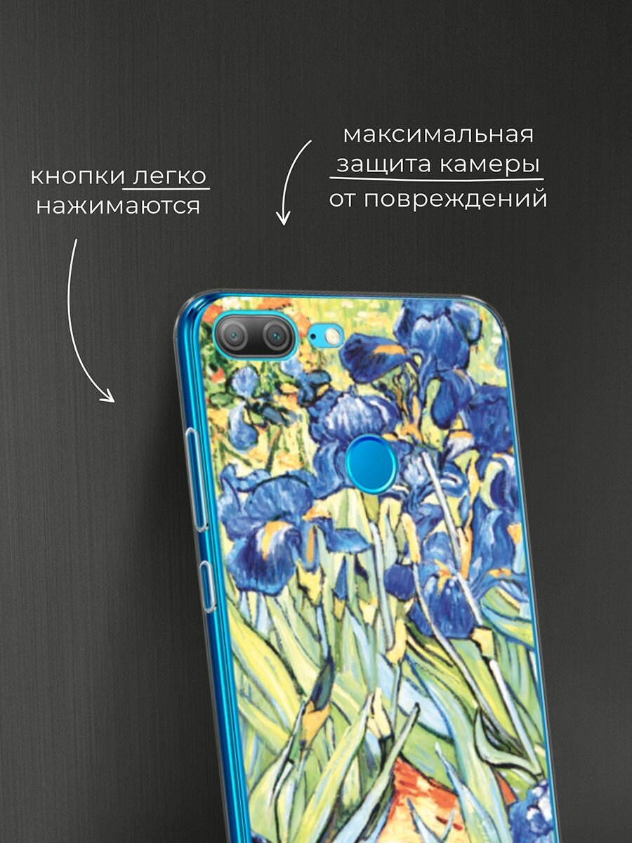 Чехол на Honor 9 Lite / Хонор 9 Лайт с принтом "Ирисы Ван Гог" — фото 1