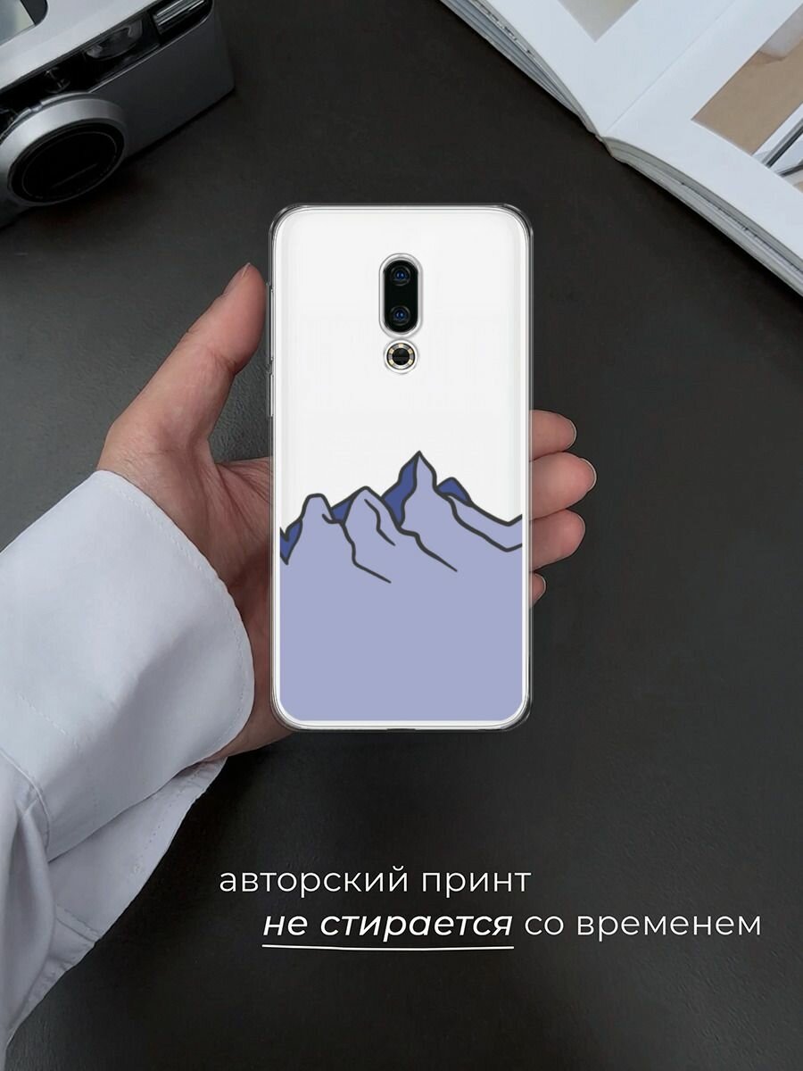 Чехол на Meizu 16th / Мейзу 16th с принтом "Гора", прозрачный — фото 1
