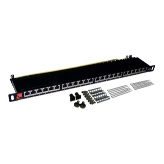 Патч-панель Lanmaster LAN-PPC24S6A 19" 0.5U 24xRJ45 кат.6A STP