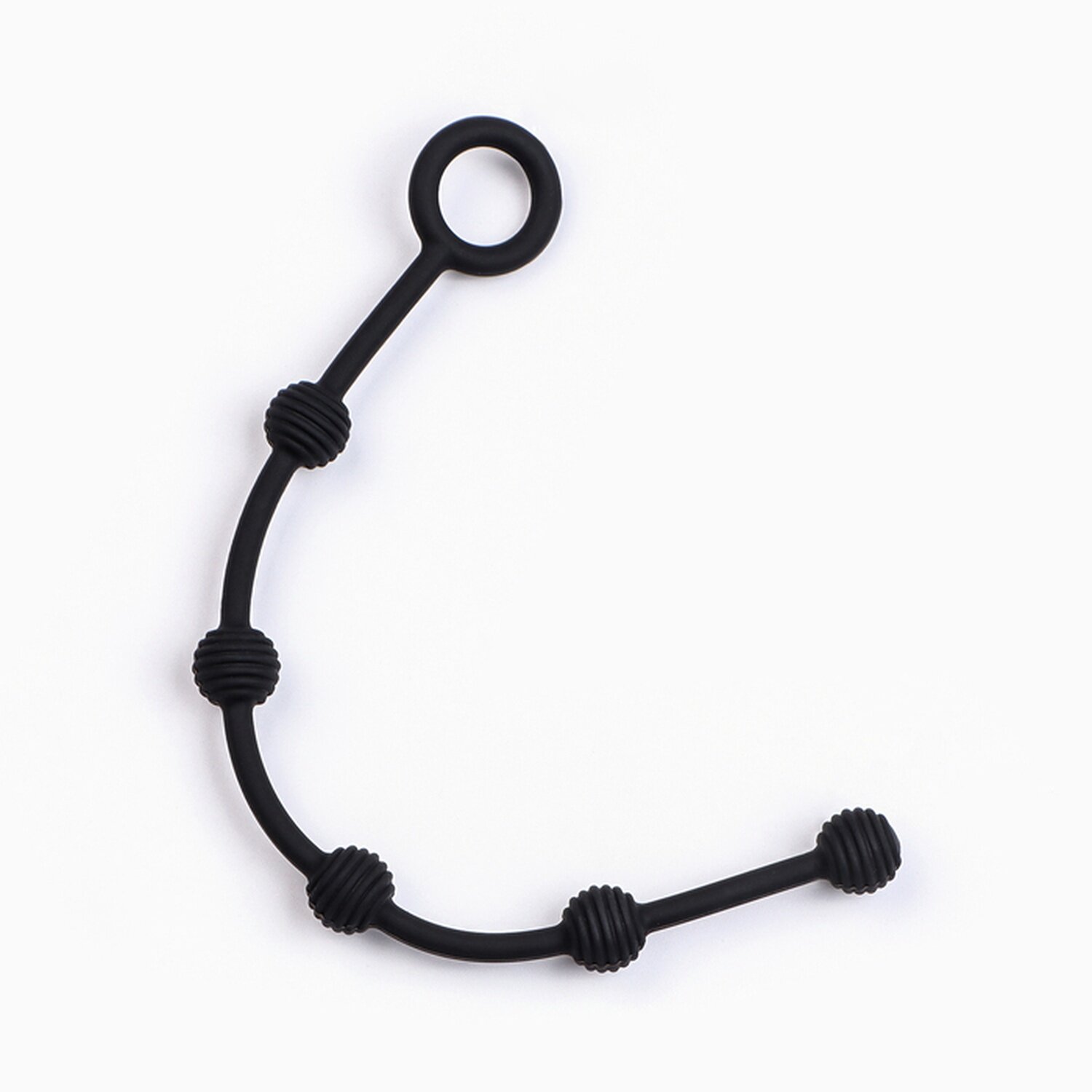 Анальные шарики, силикон Soft-touch, d=1,6 см, h=250 мм, черный