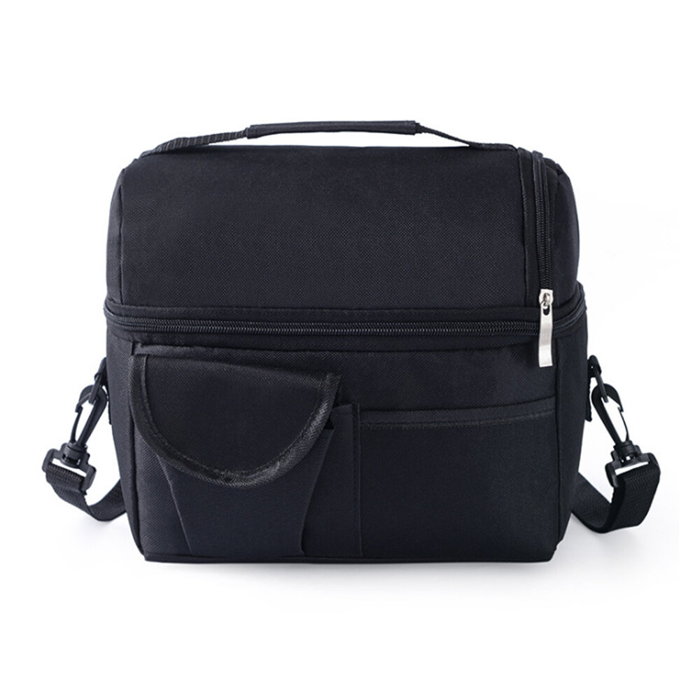 Большой утепленный ланч-бэг для обеда, термосумка для грудного молока, охлаждающая сумка с двойным отделением, термокорзина для обеда, материал: 600D оксфорд, утеплитель, алюминиевая фольга, цвета: