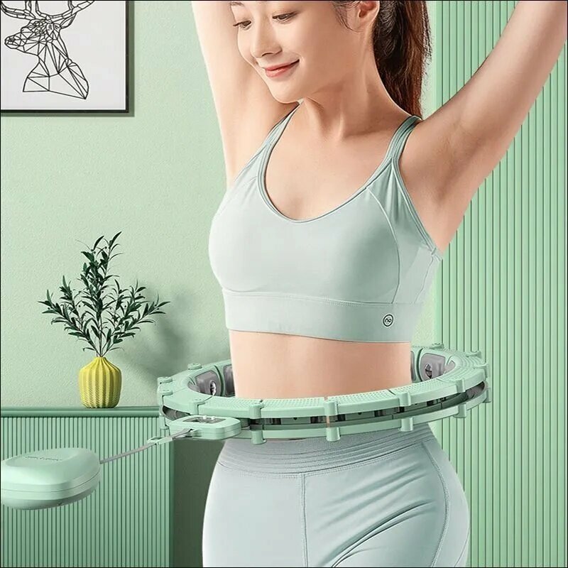 Магнитный массажный обруч для похудения хулахуп съемная 60-132 см, Интеллектуальный цифровой дисплей