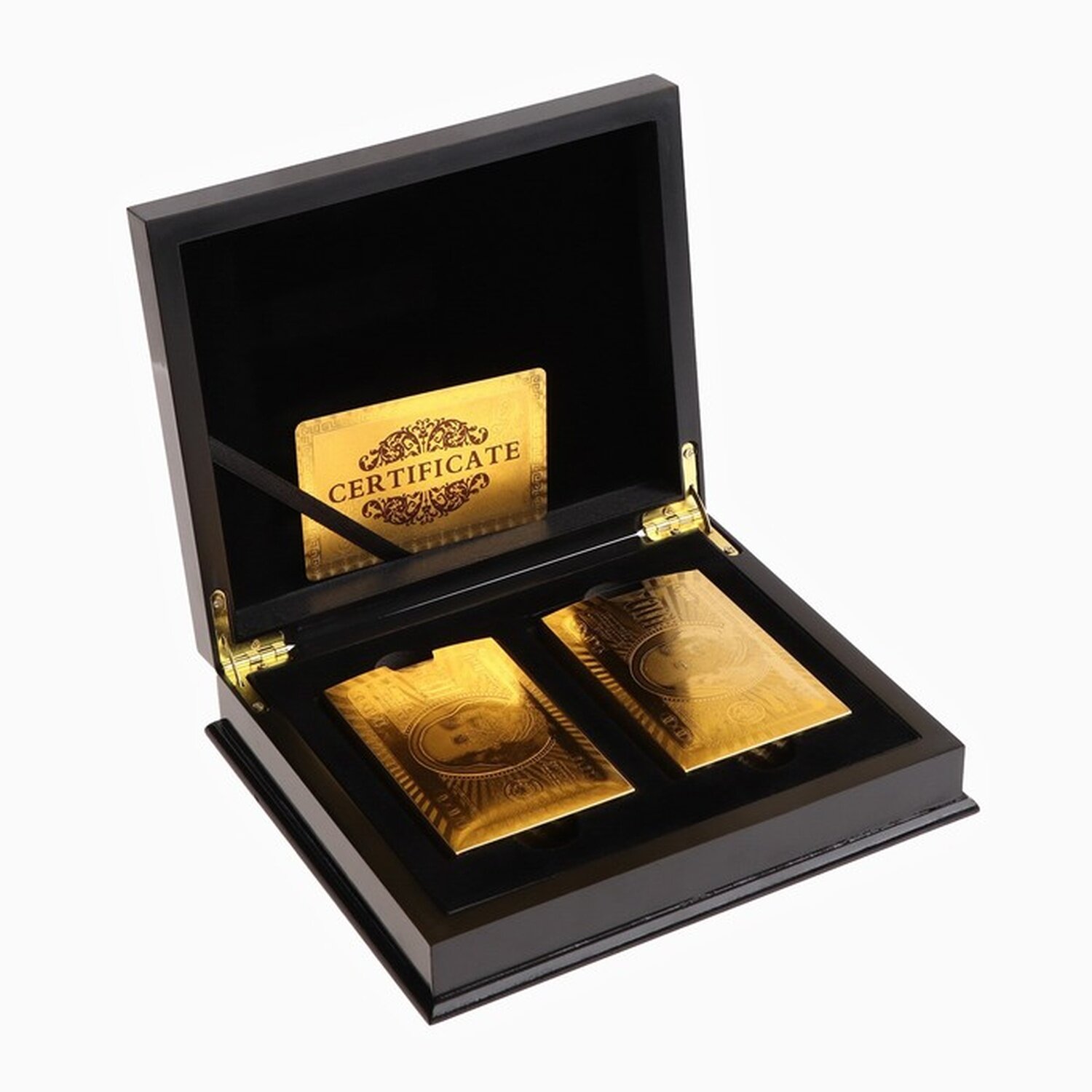 Карты игральные пластиковые "Золотая коллекция", 2 колоды по 54 шт, 8.8 х 5.7 см