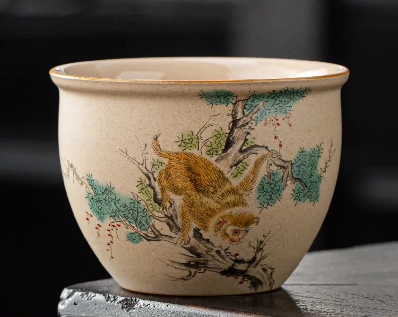 Китайская винтажная керамическая чашка для чая RI ONIY TEASET 150 мл