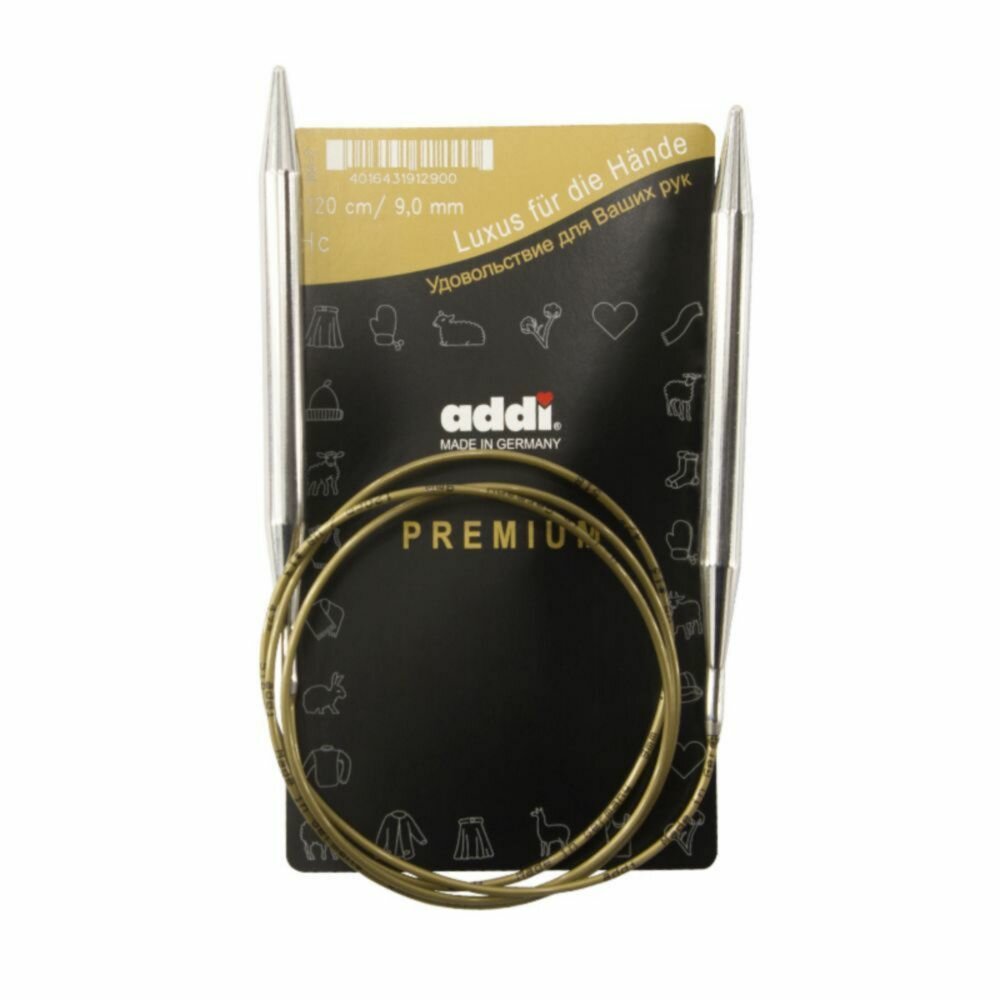 Addi 105-7/9-120 Спицы металлические круговые супергладкие 120 см №9