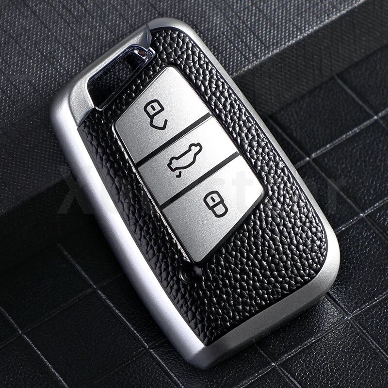 Чехол для ключа Volkswagen Skoda silver cover