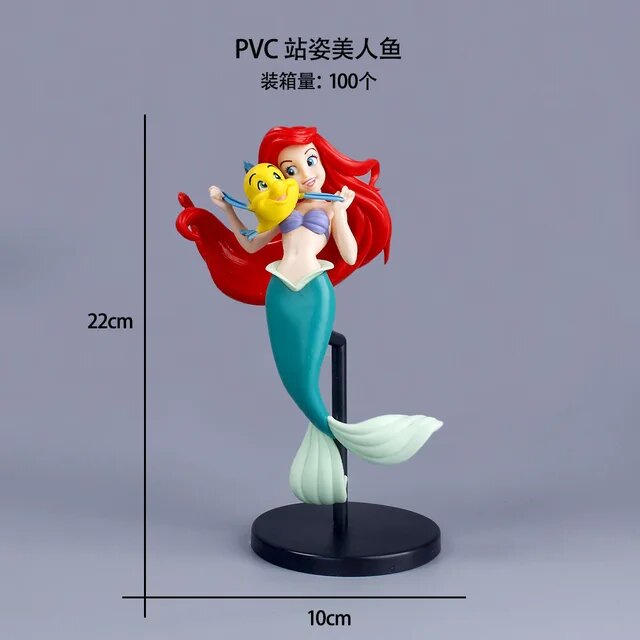 Игрушка-аниме Ариэль из Disney Ariel, коллекционная фигурка принцессы Ариэль, украшение для рабочего стола, подарок-сюрприз