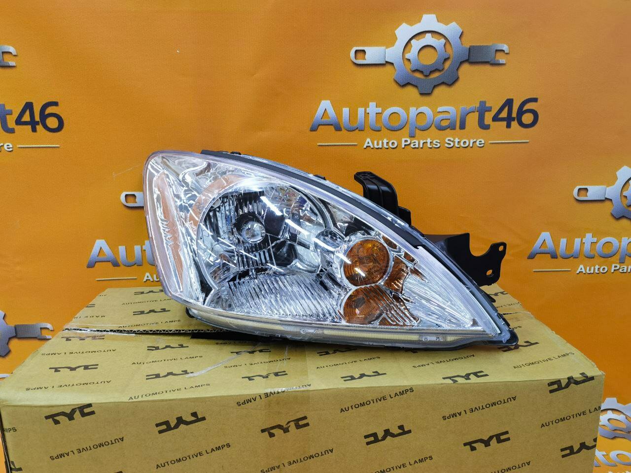 Правая передняя фара для митсубиси ланцер 9 хром электрокорректор