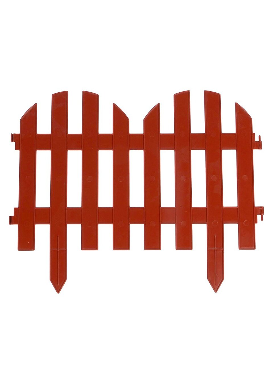 Забор декоративный пластмасса, Palisad, №4, 28х300 см, терракотовый, ЗД04