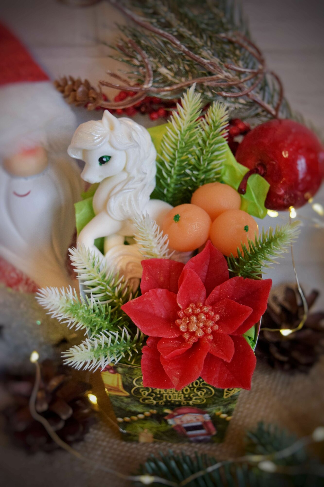 Новогоднее мыло ручной работы, "Новогоднее чудо", 1 шт