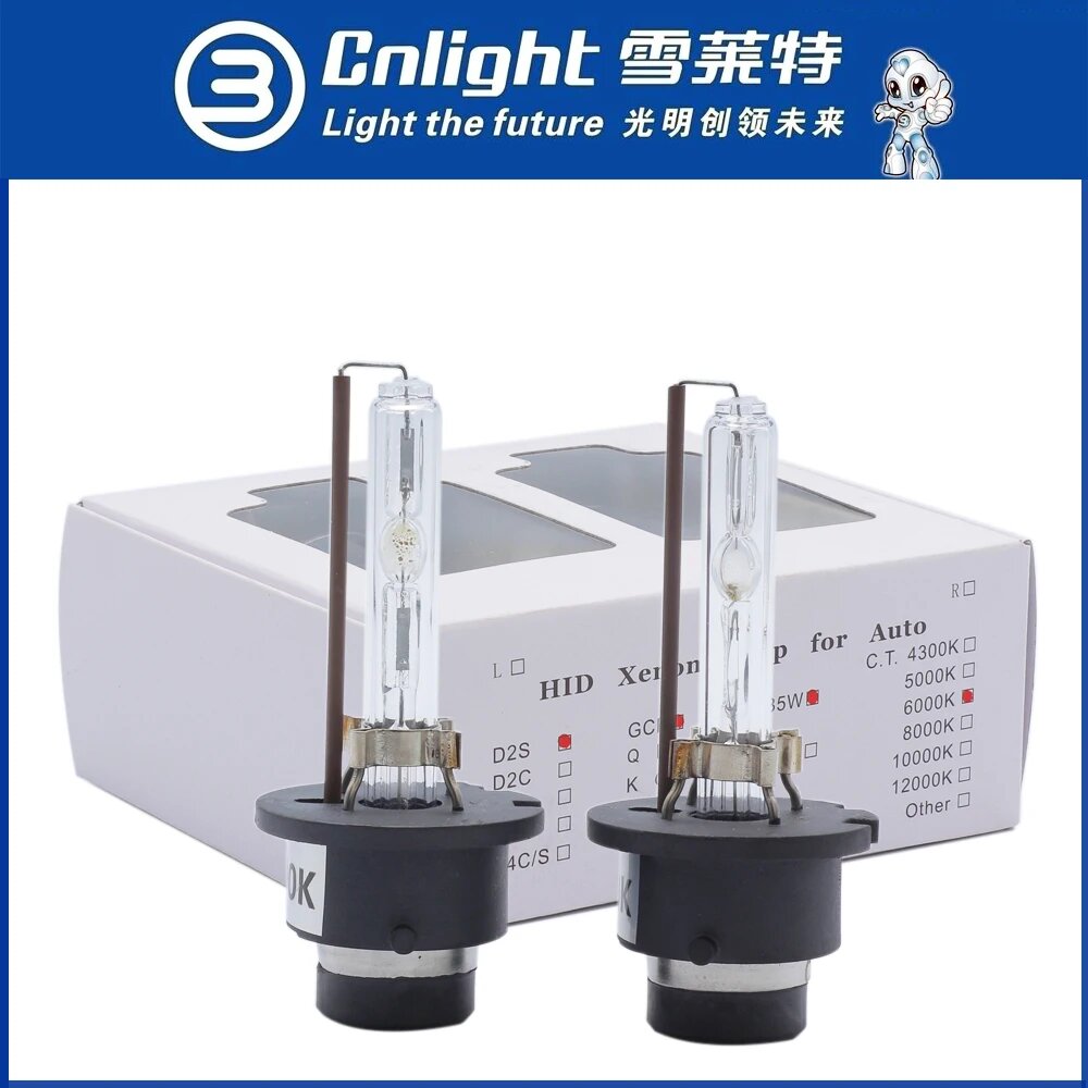 2 шт. оригинальная ксеноновая лампа Cnlight H7 H1 H11 D2H D2S cnlight HID проекционная лампа для 35 Вт hid ксеноновая лампа HB3 HB4 автомобильный Стайлинг, 4300K, 3800 лм, H11