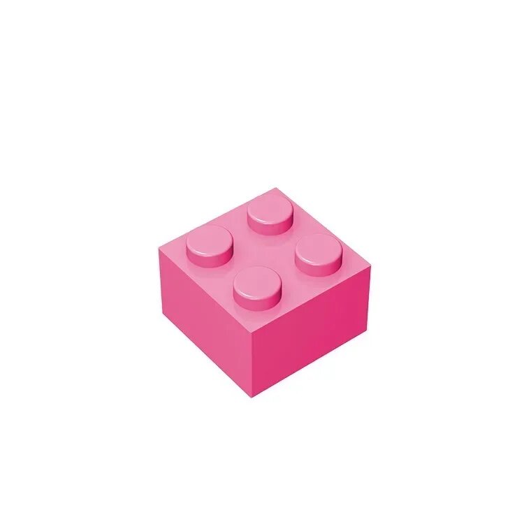 Розовый LEGO® кубик 2x2, Цвет: 012
