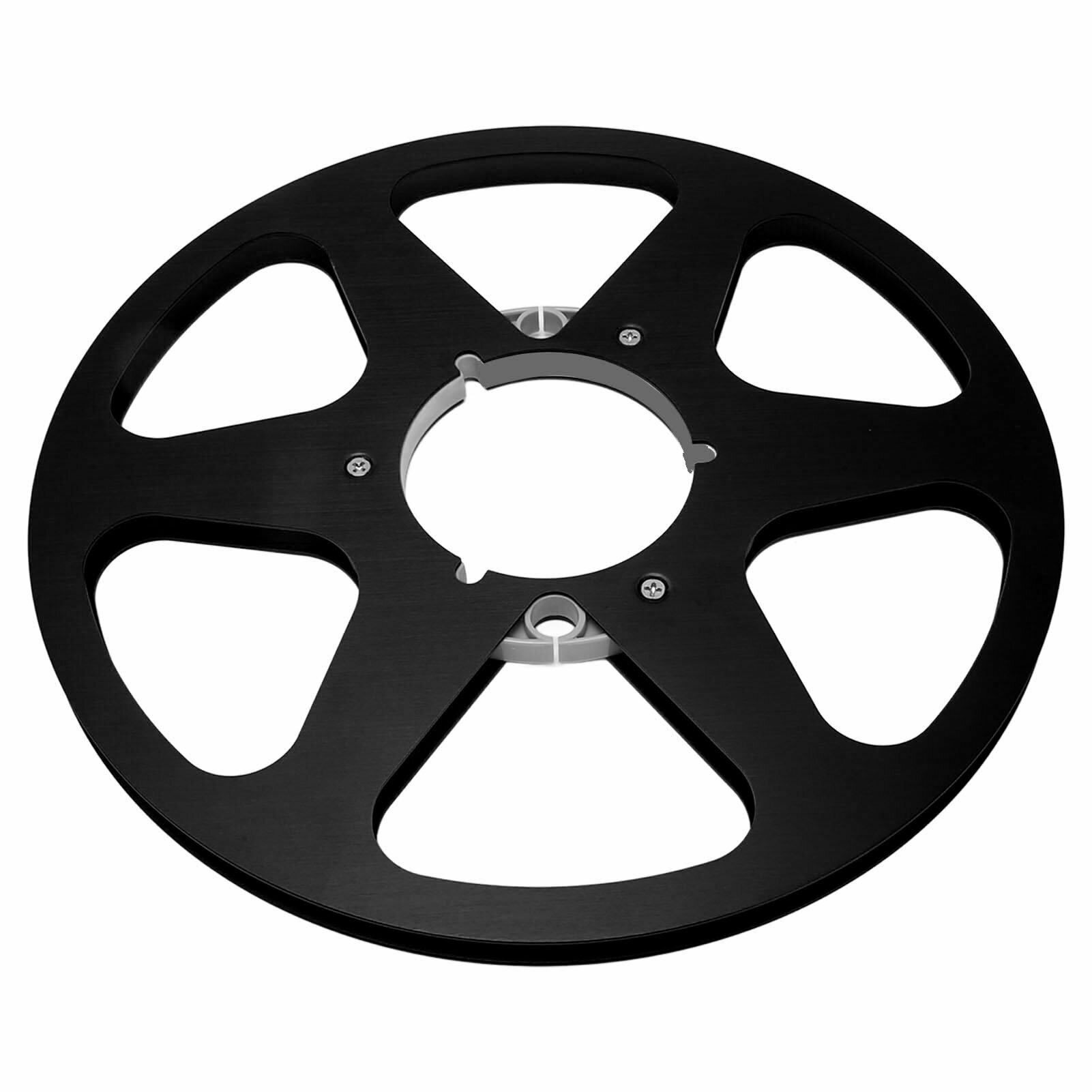 1/4 10-дюймовая пустая катушка с лентой Nab, открытая катушка со звуком, алюминиевый сплав, 6 ветроустойчивых отверстий, пустая катушка с лентой для записи, черная