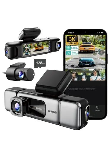 Dash камера автомобиля с сенсорным экраном 3.18" Четыре камеры