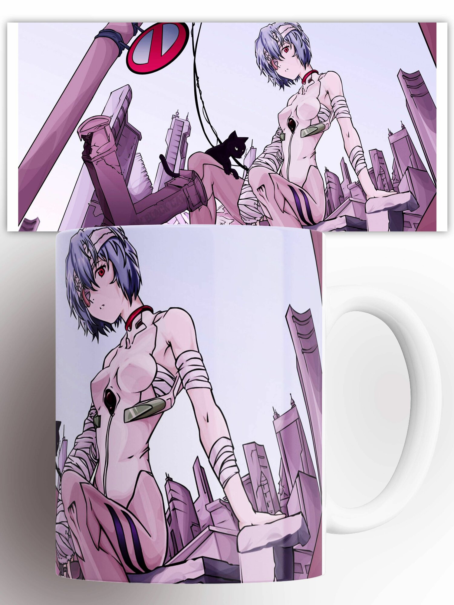 Кружка аниме Евангелион Рей Аянами 330 мл