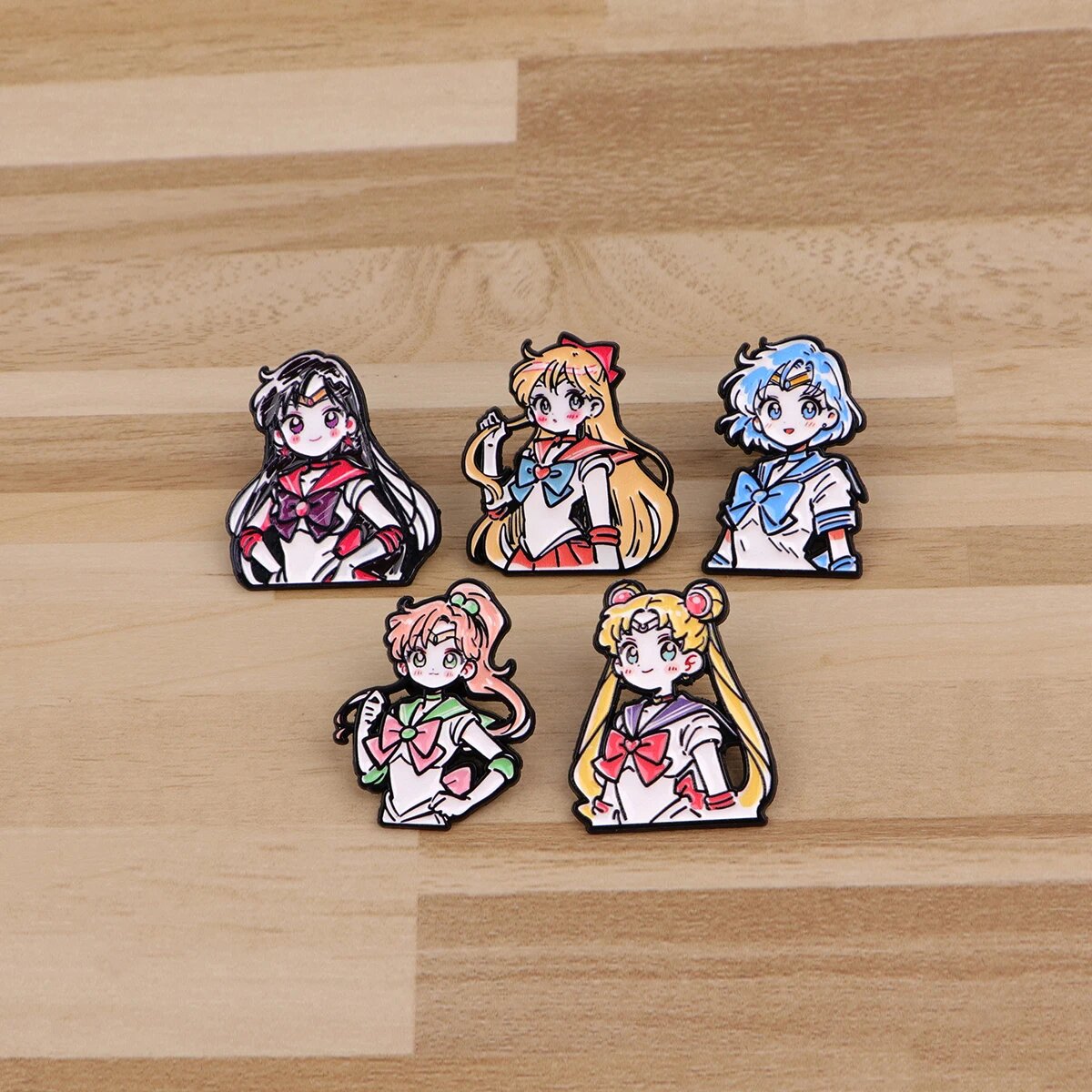 Брошь Sailor Moon, набор из 5 шт, цвет 6