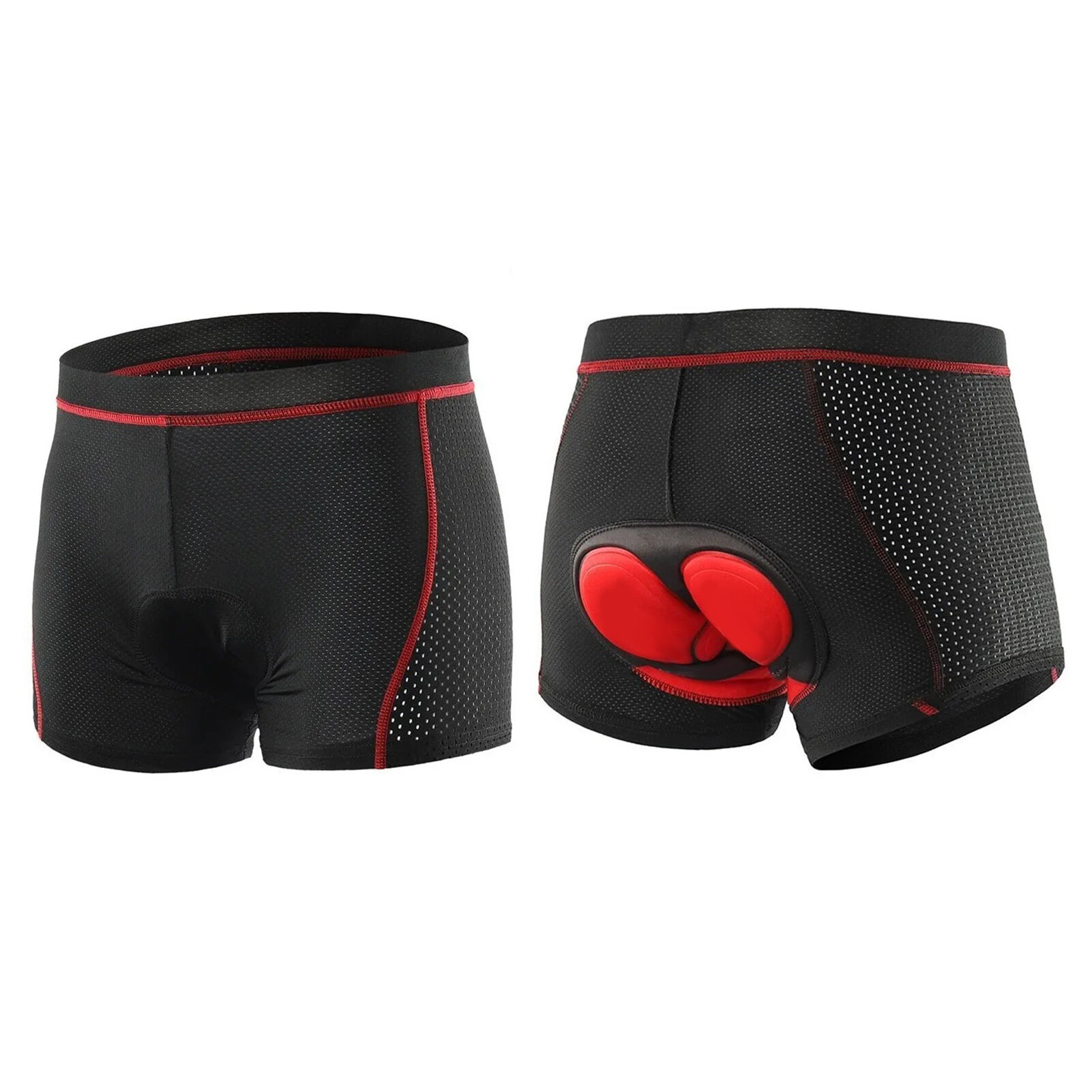 Компрессионное нижнее белье для езды на велосипеде, быстросохнущие дышащие 3D подкладки, велосипедные трусы с подкладкой для езды на велосипеде, байкерские красные трусы