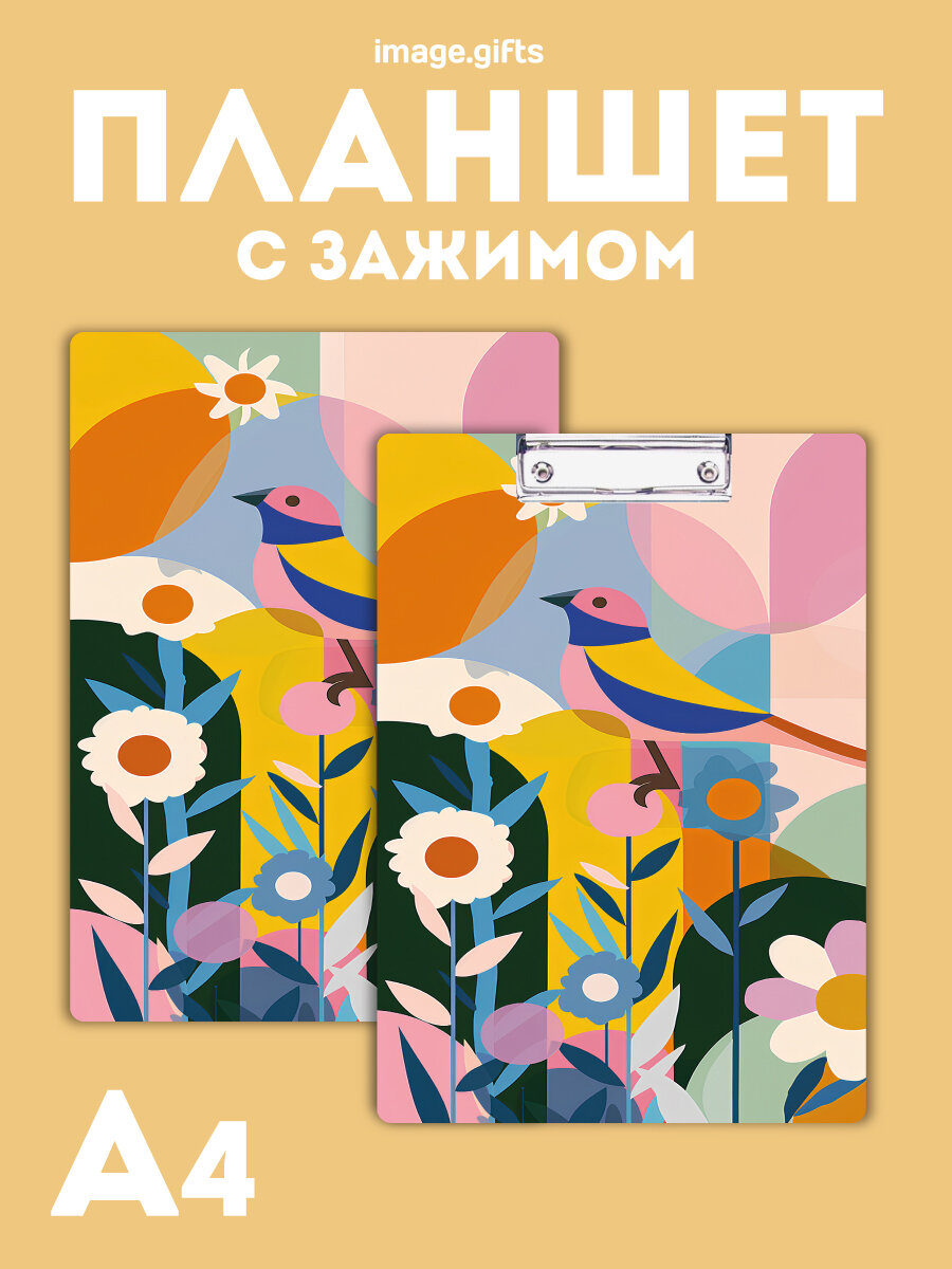 Папка-планшет бренда Image.gifts для бумаги А4 с зажимом, картон