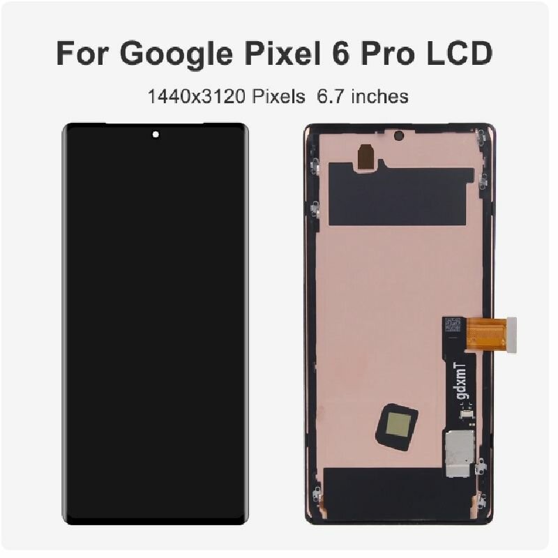 6.7' AMOLED Дисплей для Google Pixel 6 Pro в сборе с тачскрином, Черный