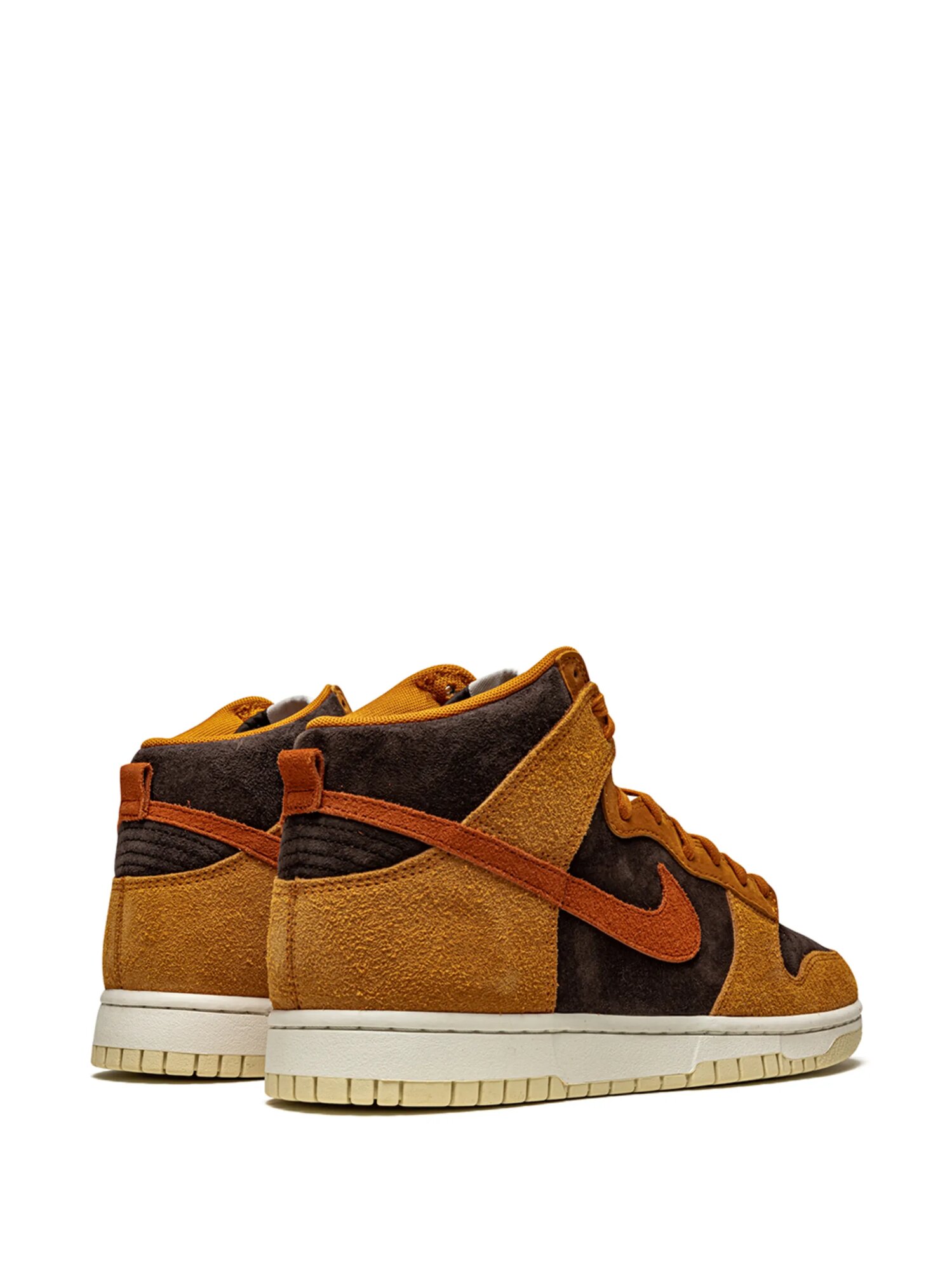 Кроссовки NIKE Dunk High PRM, размер 7.5 US, коричневый — фото 1