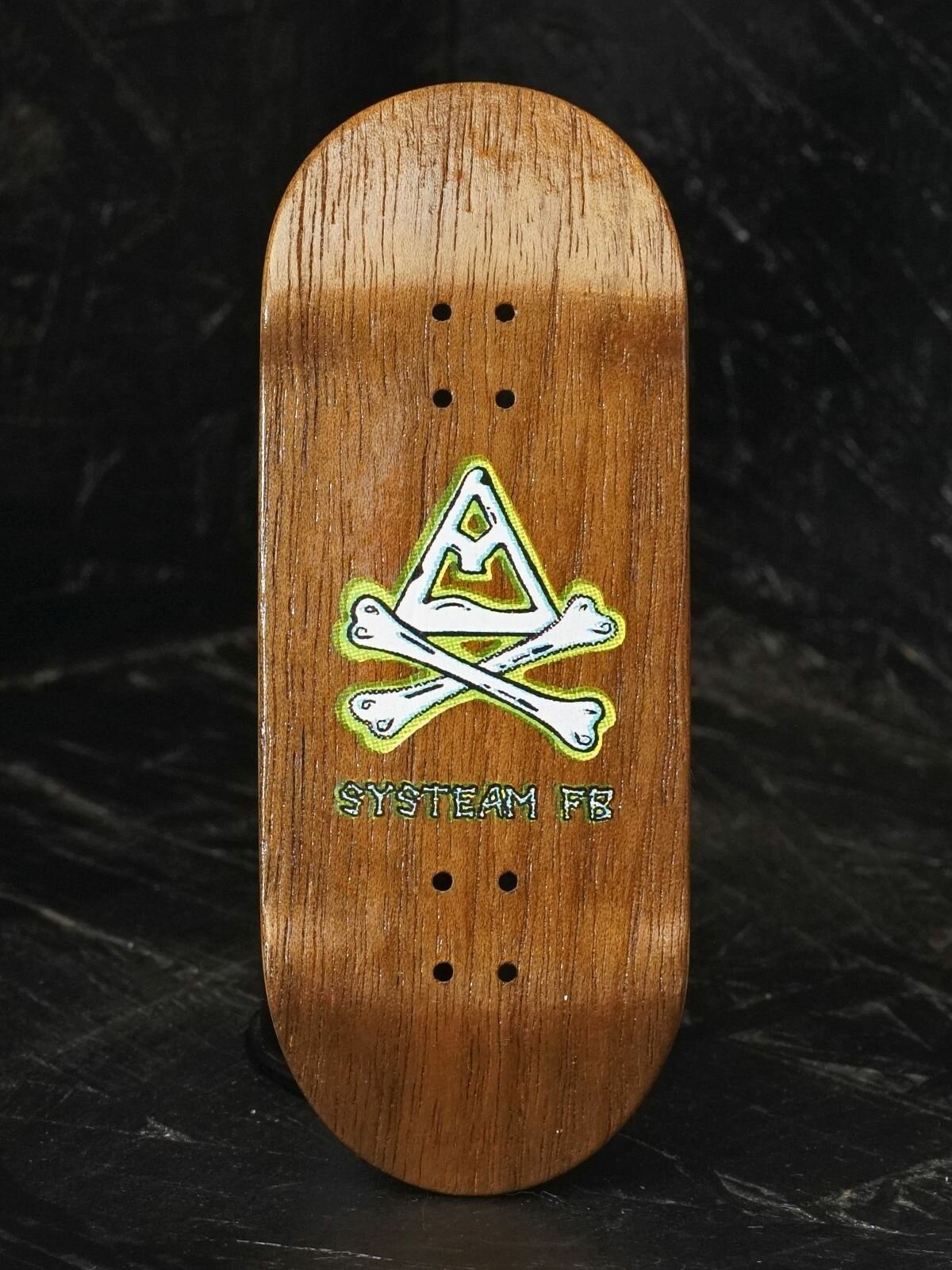 Дека для фингерборда Systeam Skeletal RW nova shape brown SFG 35 x 96 мм concave